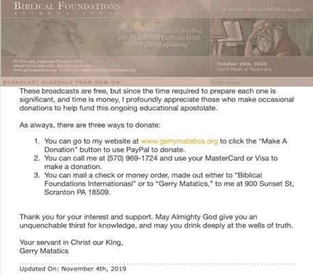 Gerry Matatics’ Ministry is Simply Not Catholic | Betrayed Catholics